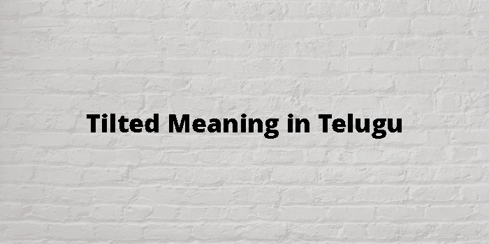 Tilted Meaning In Telugu - తెలుగు అర్థం