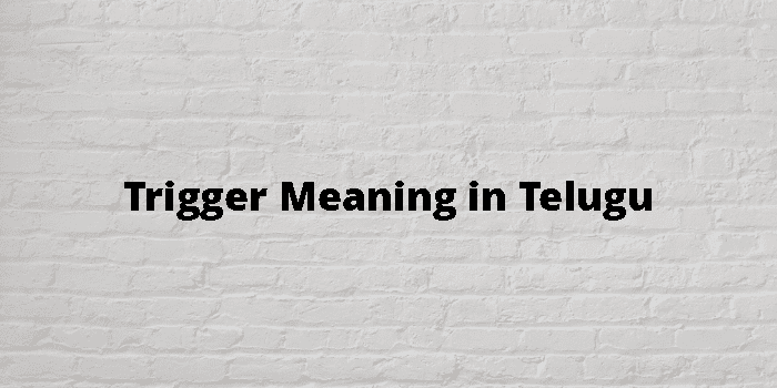Trigger Meaning In Telugu - తెలుగు అర్థం