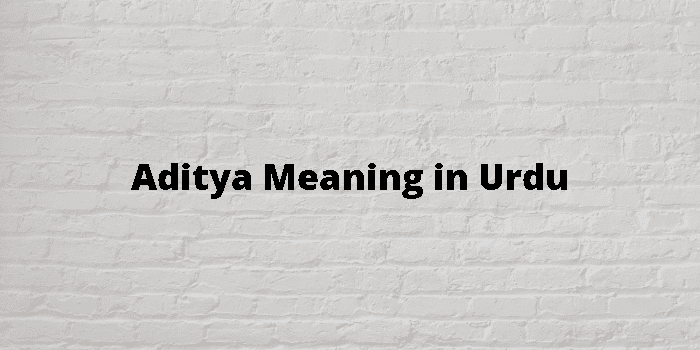 Aditya Meaning In Urdu - اردو معنی