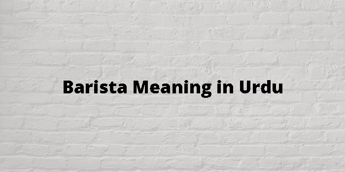 Barista Meaning In Urdu - اردو معنی