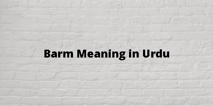 Barm Meaning In Urdu - اردو معنی