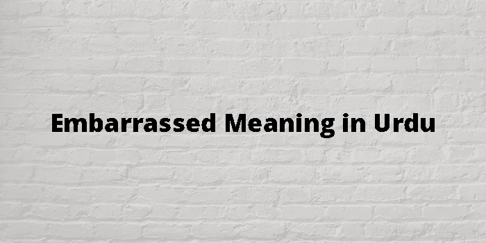 Embarrassed Meaning In Urdu - اردو معنی