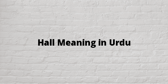 Hall Meaning In Urdu - اردو معنی