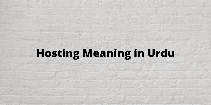 Hosting Meaning In Urdu - اردو معنی