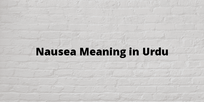 Nausea Meaning In Urdu - اردو معنی