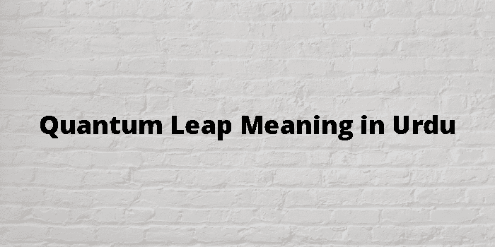 Quantum Leap Meaning In Urdu - اردو معنی