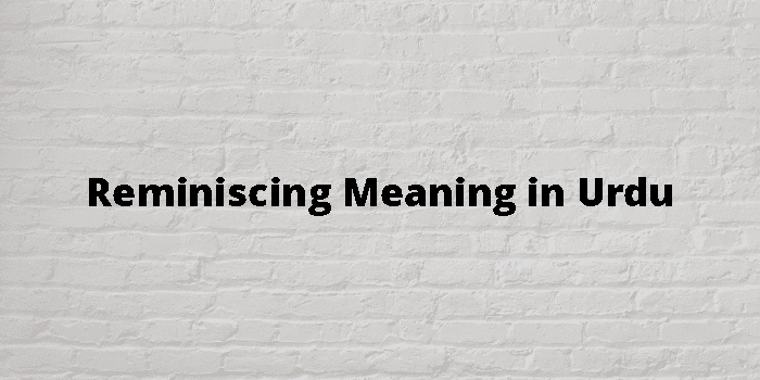 Reminiscing Meaning In Urdu - اردو معنی