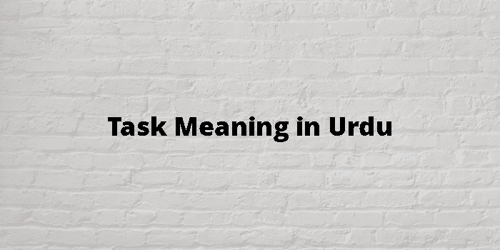 Task Meaning In Urdu - اردو معنی