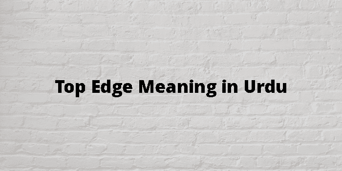 Top Edge Meaning In Urdu - اردو معنی