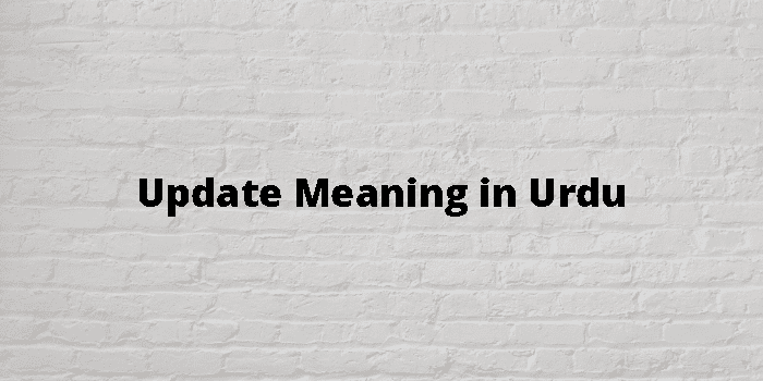 Update Meaning In Urdu - اردو معنی